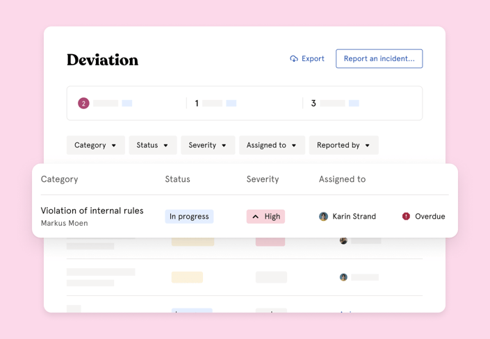 Simplify deviation management | All in one place