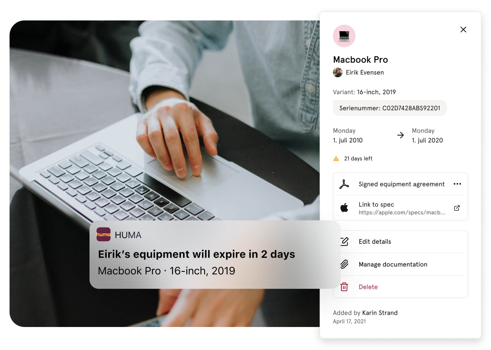Huma HR | Easy employee administration is at the core of good HR