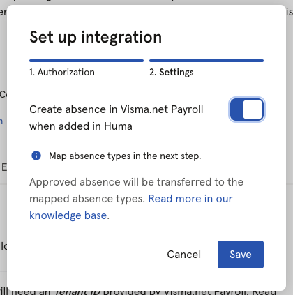 Visma.net Payroll integration
